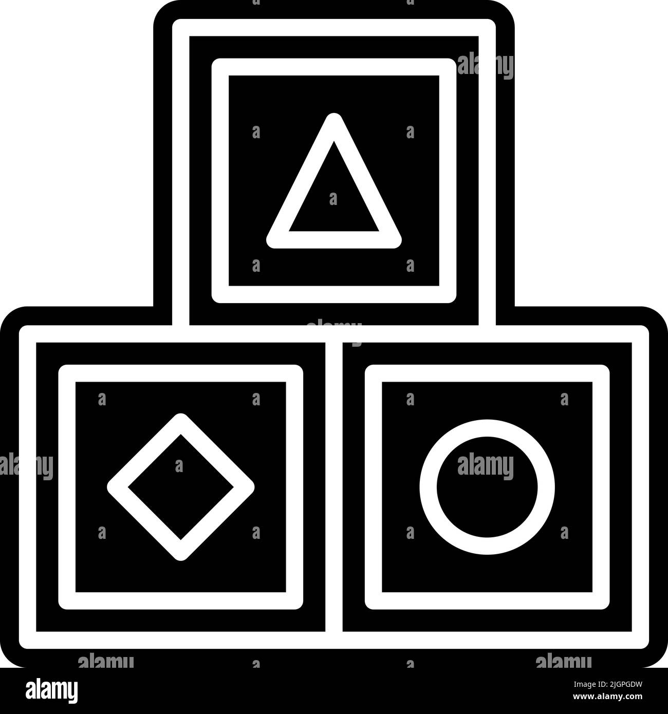 Kindergarten blocks icon Stock Vector Image & Art - Alamy