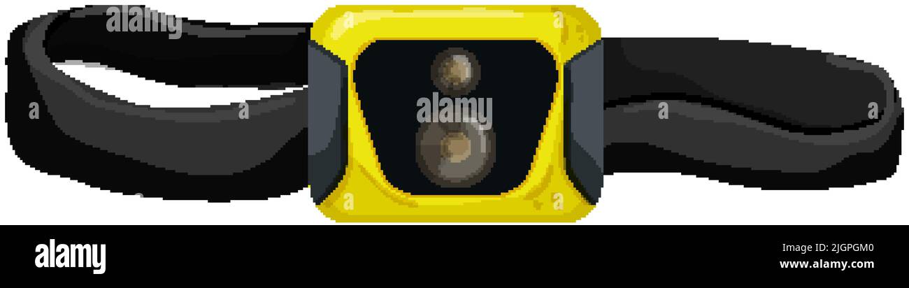 flash headlamp flashlight cartoon vector illustration Stock Vector ...