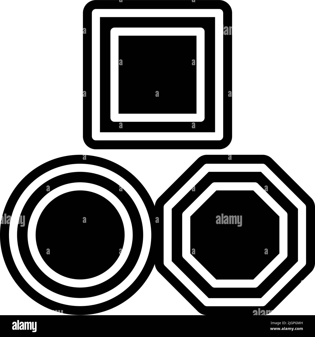 Kindergarten shape icon Black and White Stock Photos & Images - Alamy