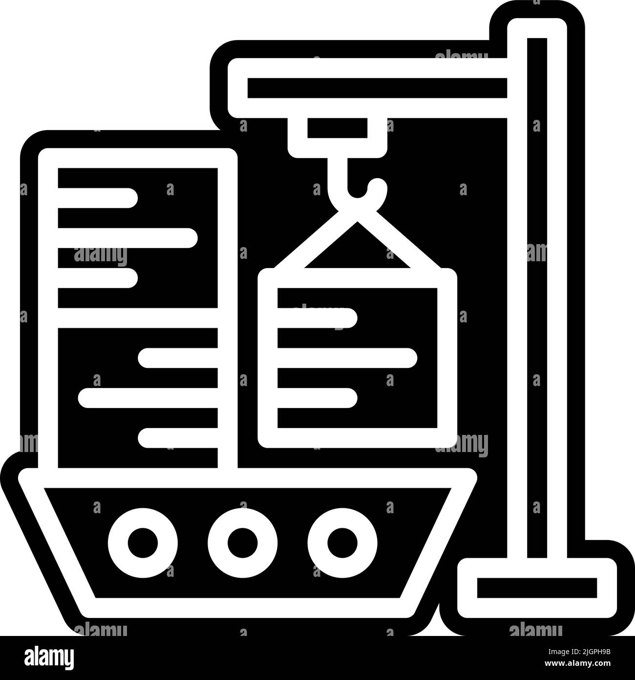 Logistics harbor crane icon Stock Vector Image & Art - Alamy