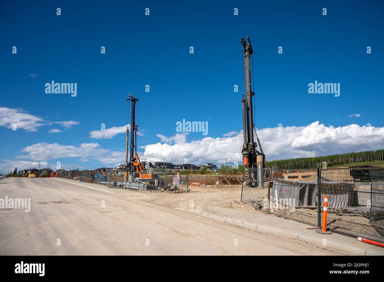 Calgary, Alberta - July 10, 2022: Residential buildings under ...