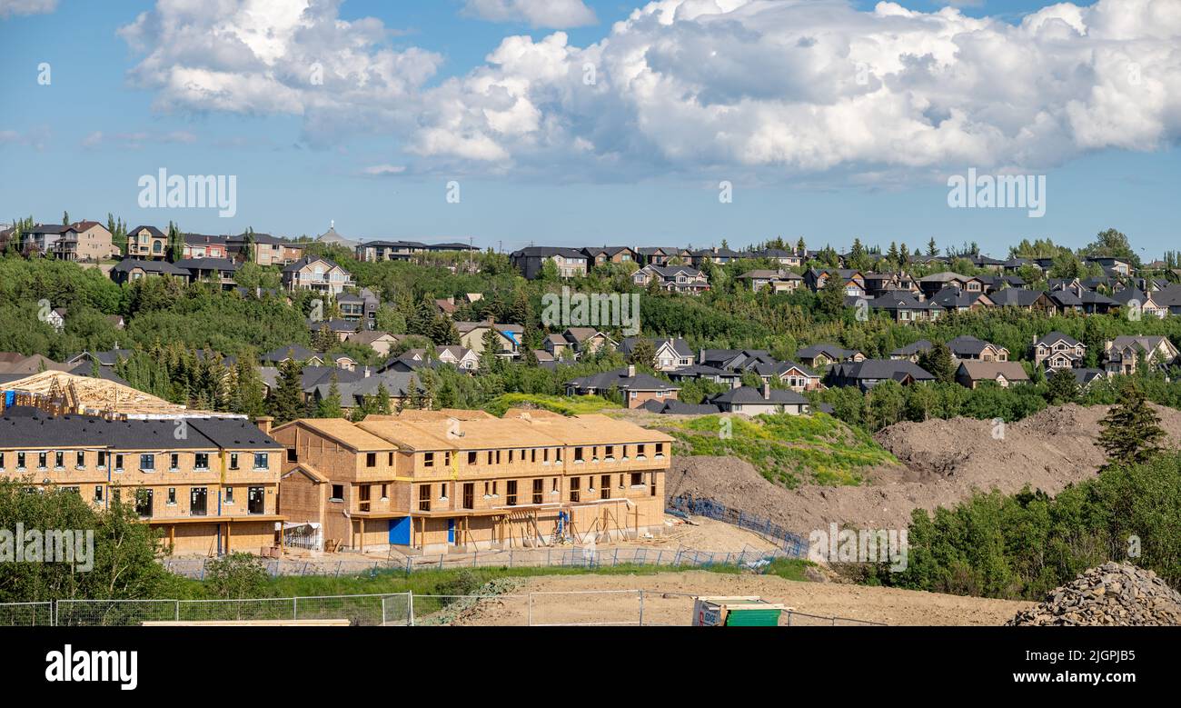 Calgary, Alberta - July 10, 20222: Residential construction in the ...