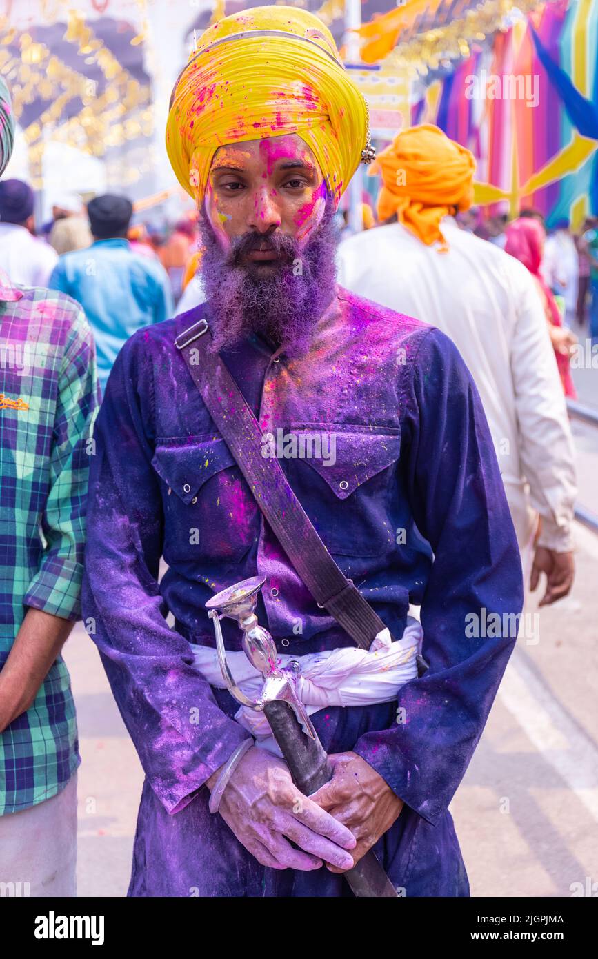Anandpur Sahib, Punjab, India - March 2022: Portrait of sikh male ...