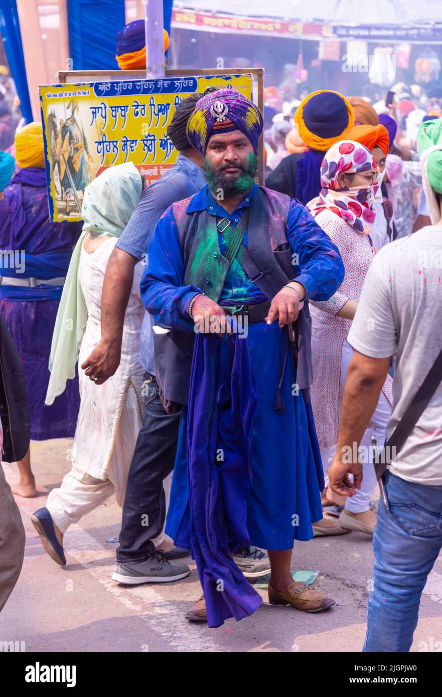 Anandpur Sahib, Punjab, India - March 2022: Portrait of sikh male ...
