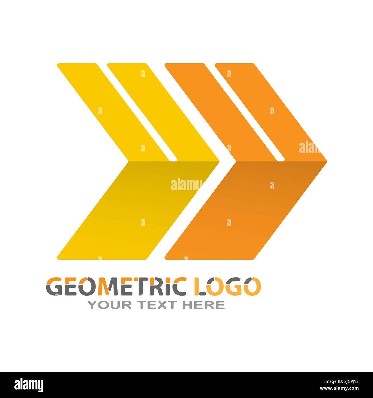 Double arrow icon. Logo, brand, or sticker template for websites, apps ...