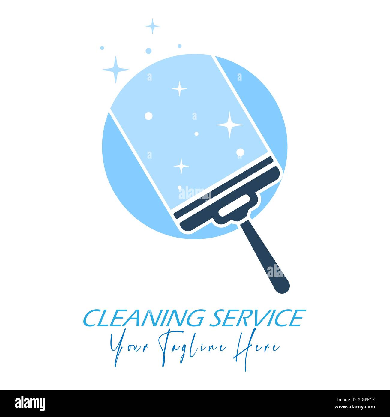 Cleaning. Vector template of a logo, sticker or brand. Flat style Stock ...
