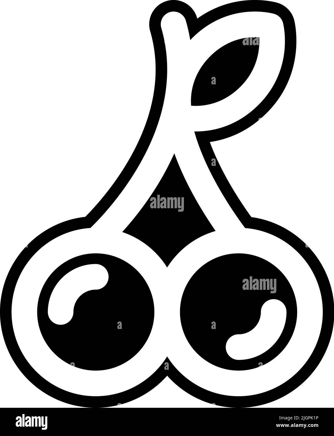 Cherry tree line icon Black and White Stock Photos & Images - Alamy