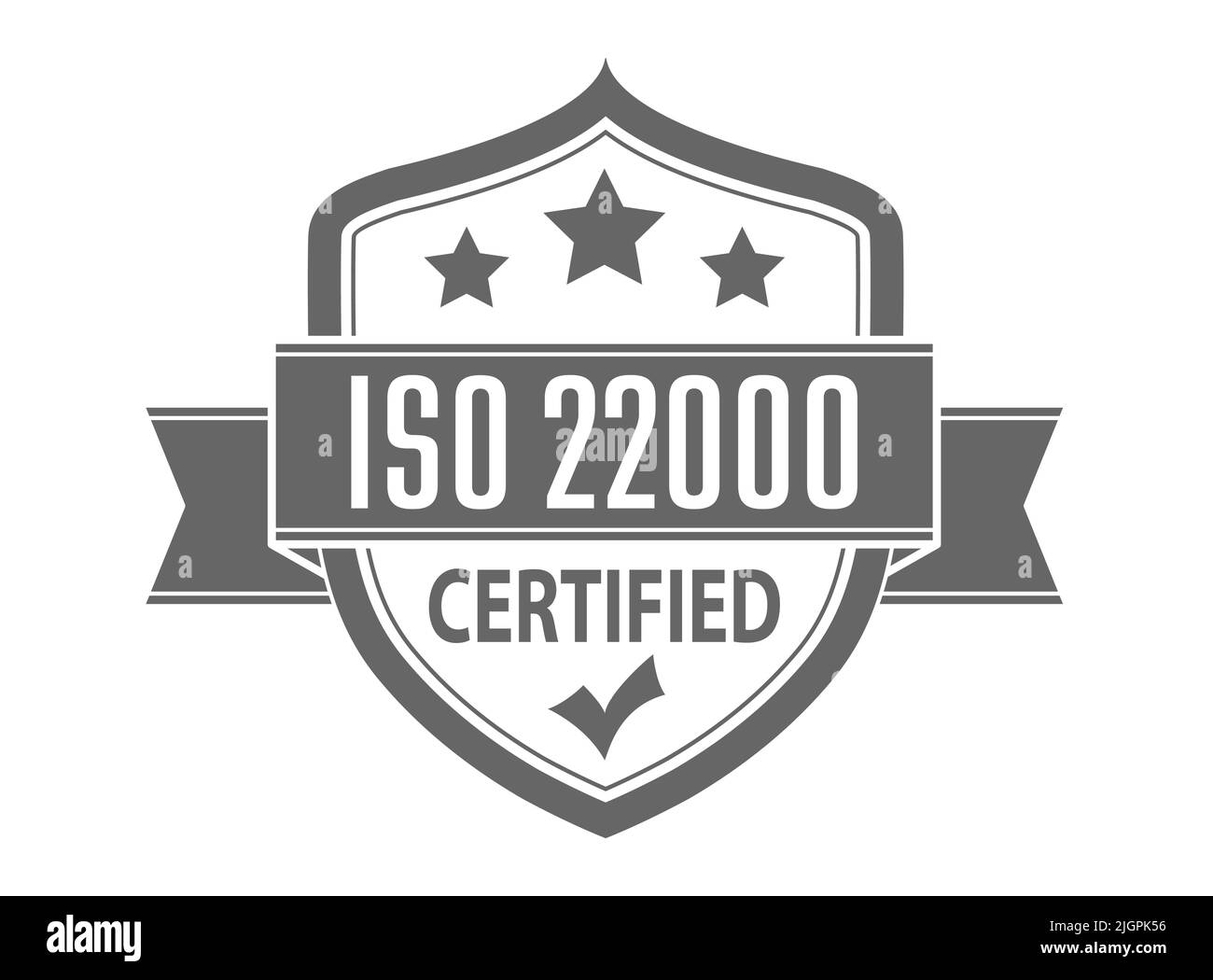 ISO 22000. The logo of standardization for websites, applications and ...