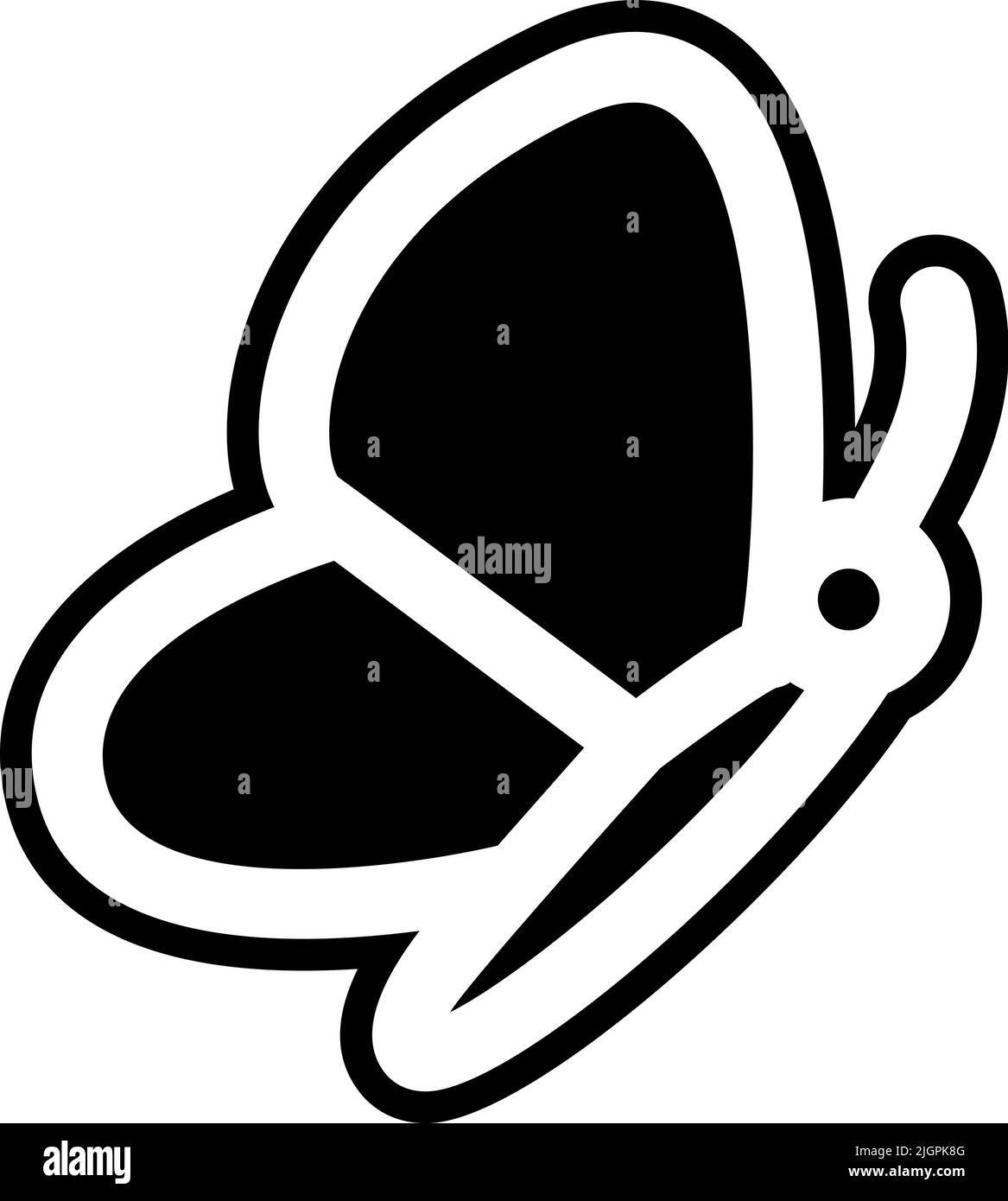 Butterfly line glyph icon Cut Out Stock Images & Pictures - Alamy