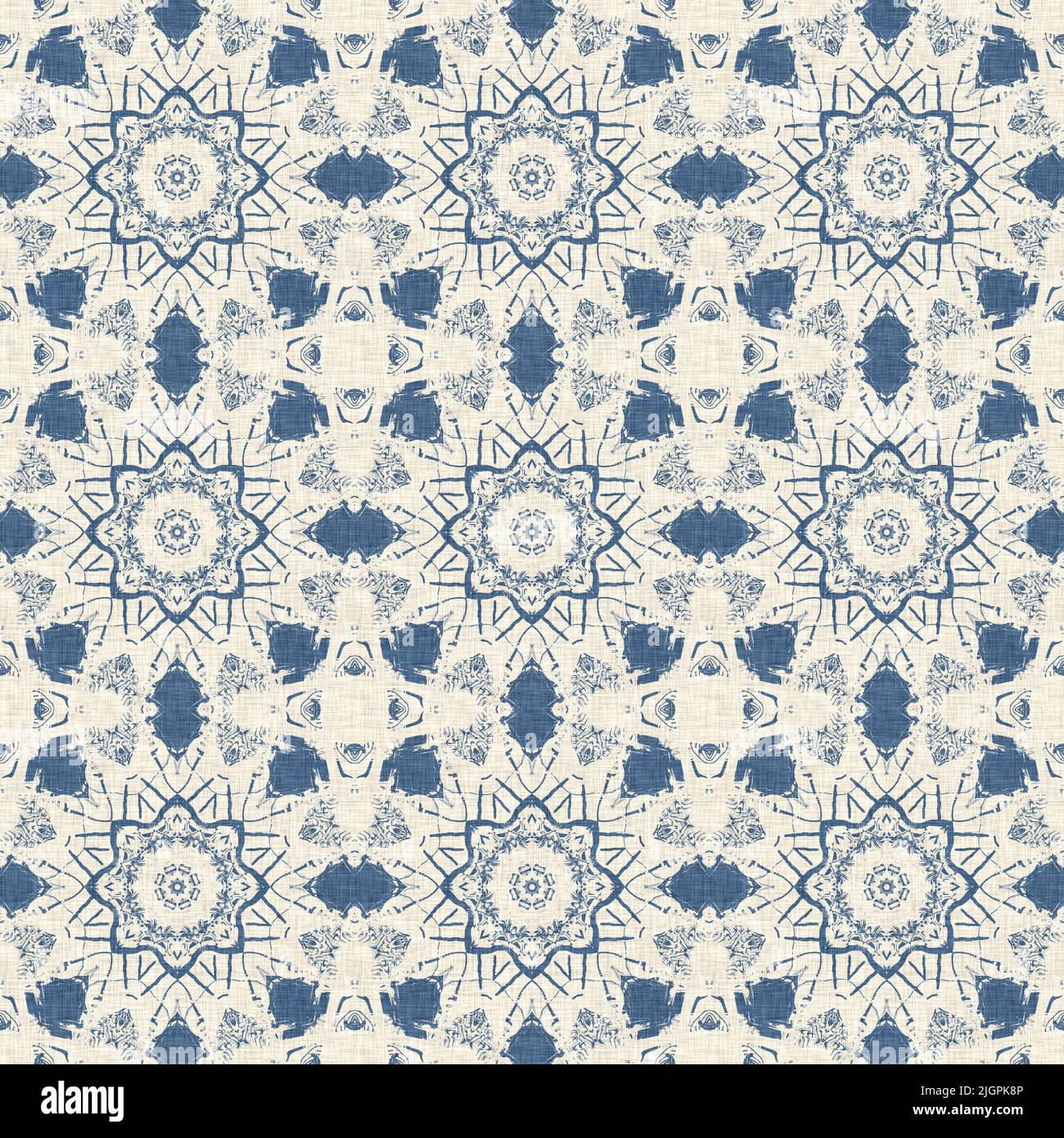 French blue quilt printed fabric pattern for shabby chic home decor ...