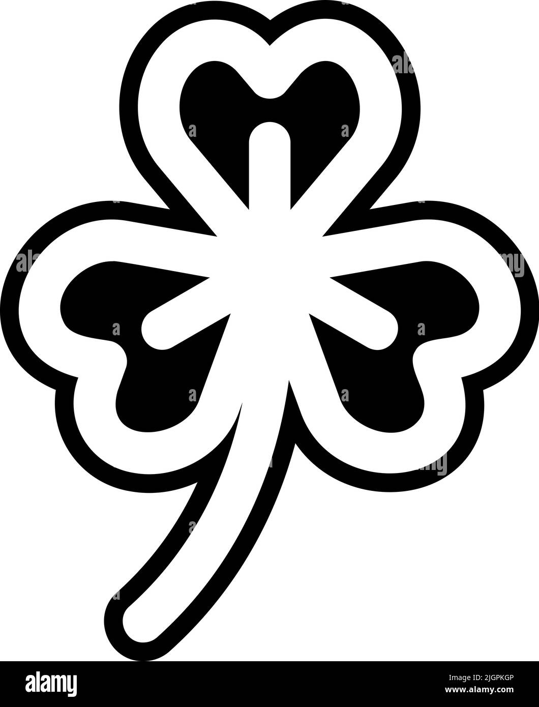 Clover leaf logo concept Black and White Stock Photos & Images - Alamy