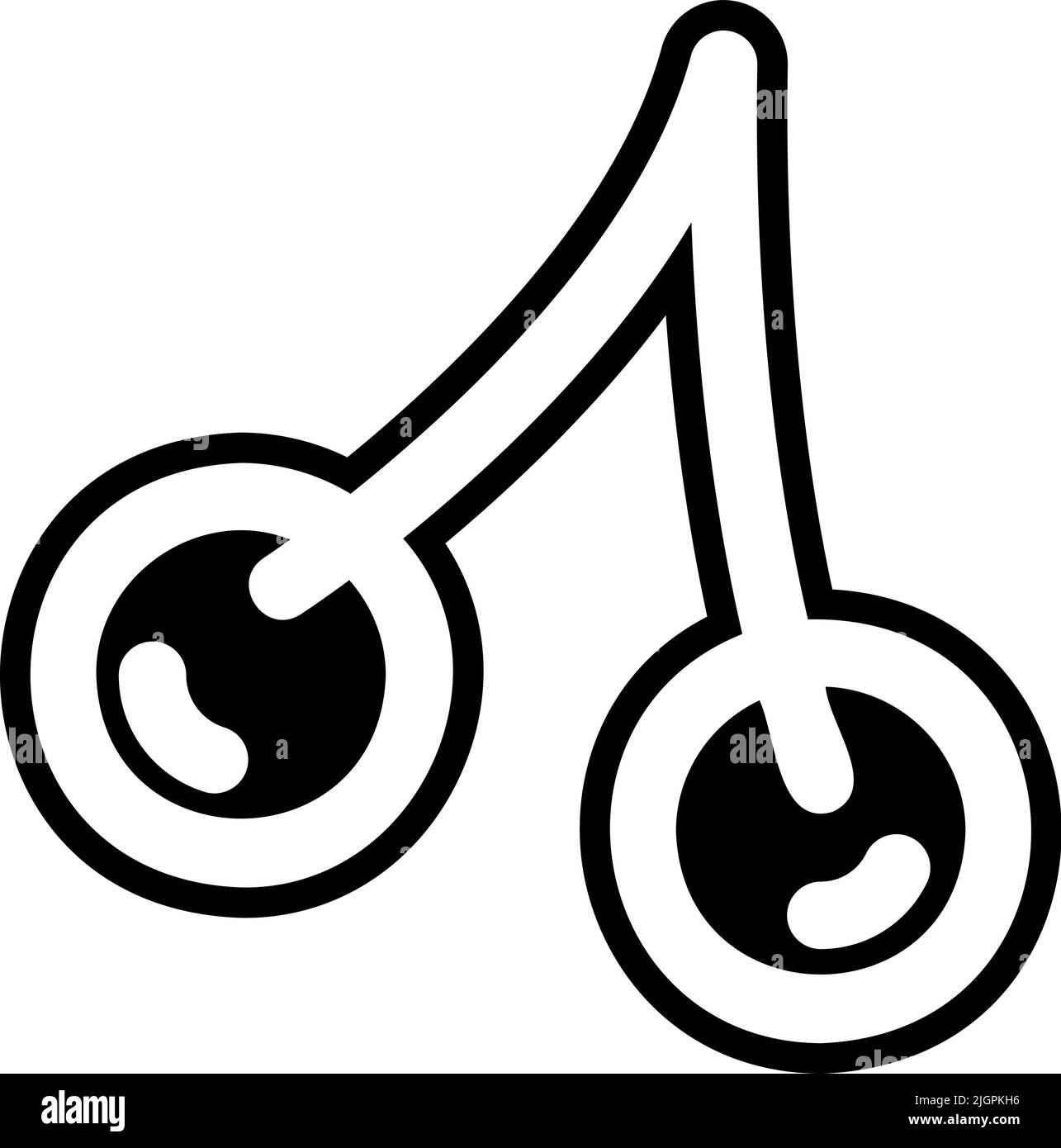 Cherry tree line icon Black and White Stock Photos & Images - Alamy