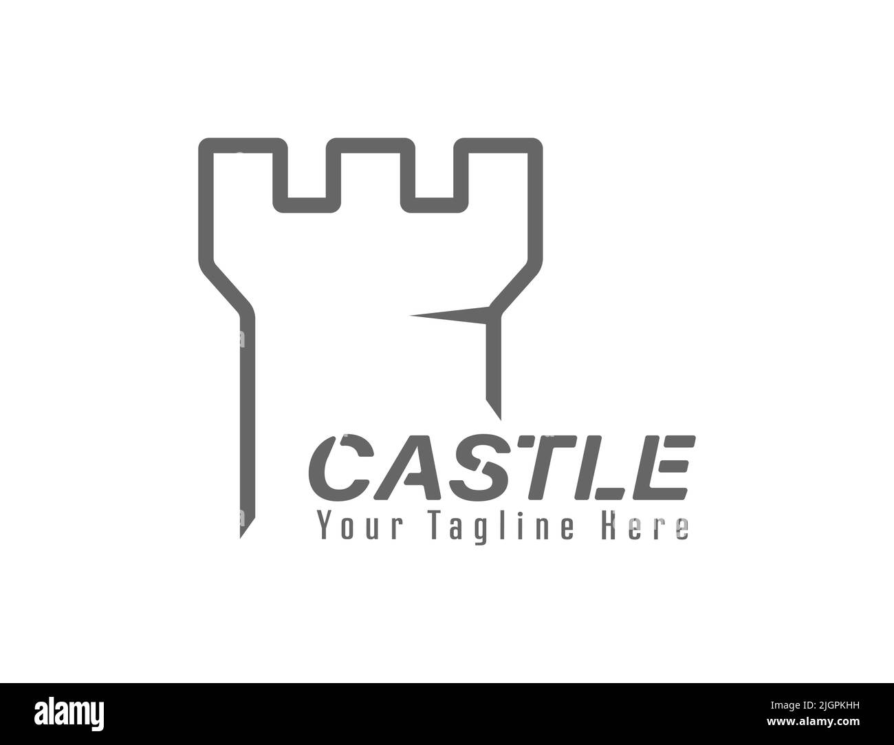 Castle. Fortress icon. the tower of the fortress wall. Logo, brand, or ...