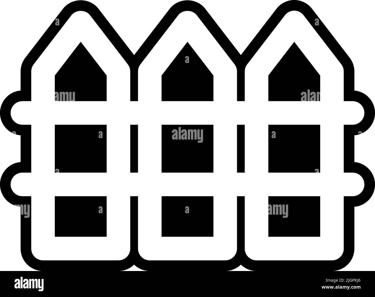 Fence icon Black and White Stock Photos & Images - Alamy