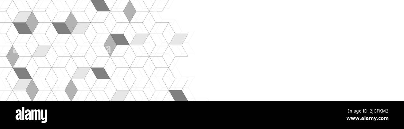 Abstract geometric design template made of isometric volumetric blocks ...