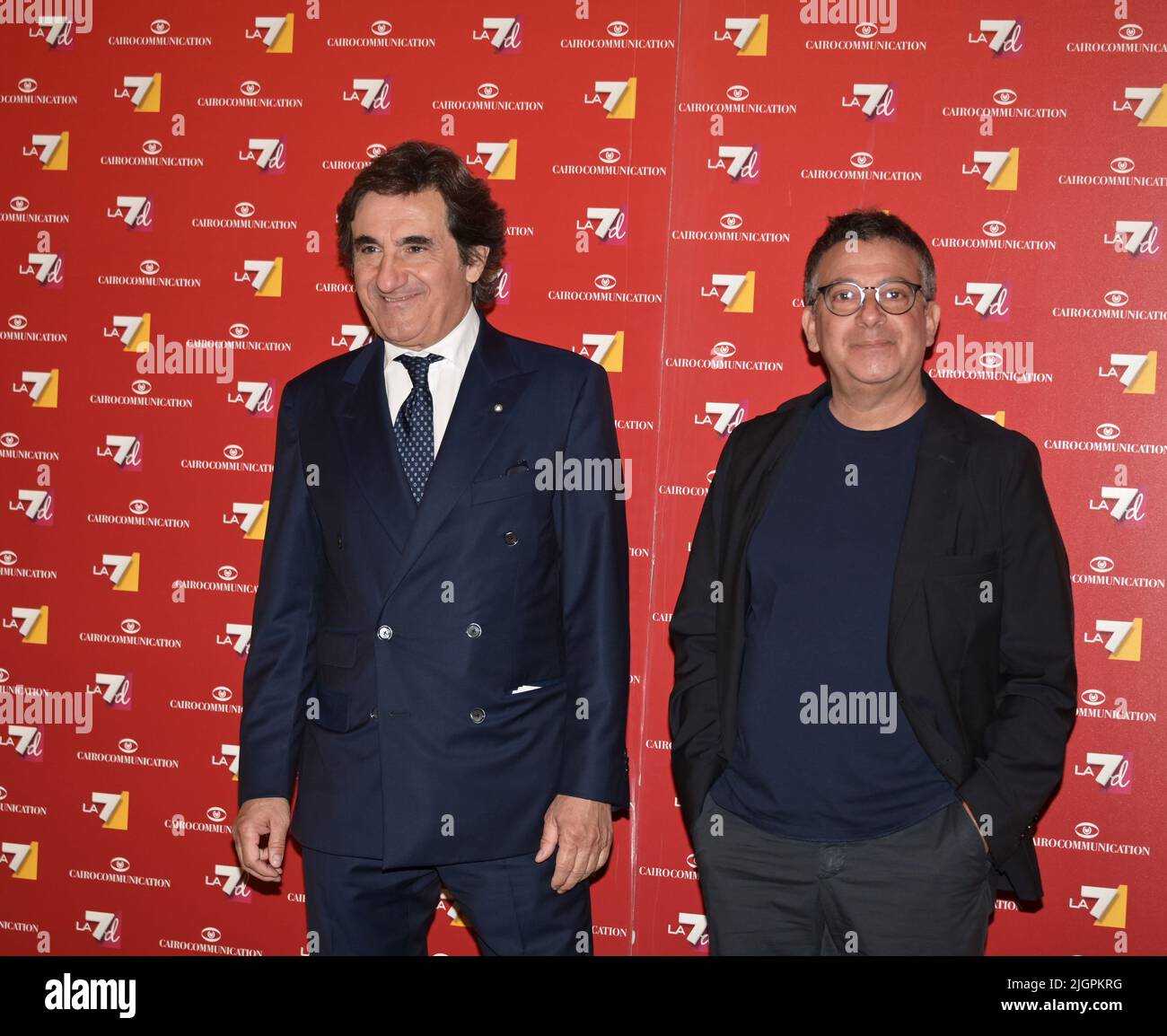 Milan, Italy. 12th July, 2022. Milan, Italy LA7 presentation of 2022 ...