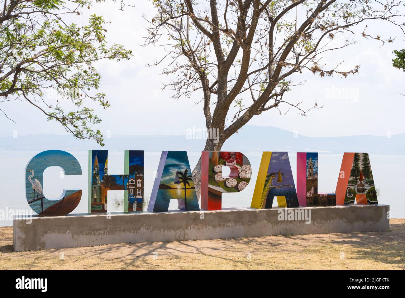 Chapala, Guadalajara, Mexico - May 10, 2022: Chapala Lake word letters ...
