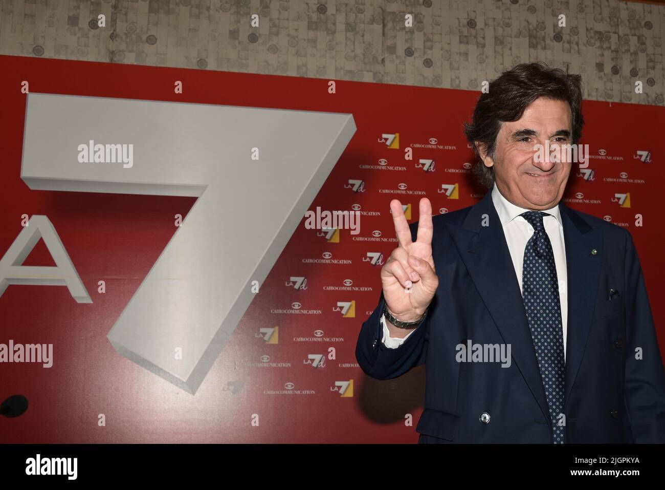 Milan, Italy. 12th July, 2022. Milan, Italy LA7 presentation of 2022 ...