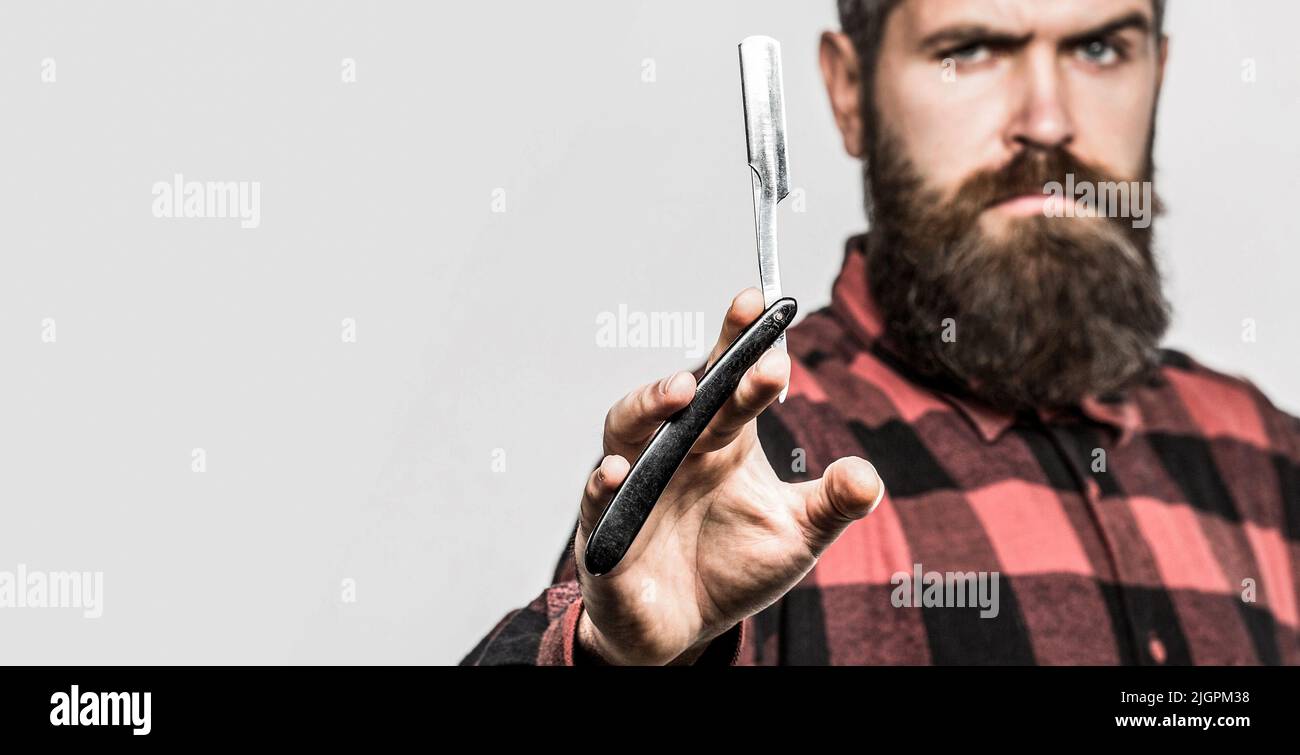 Beard Man Bearded Male Portrait Beard Man Barber Scissors And