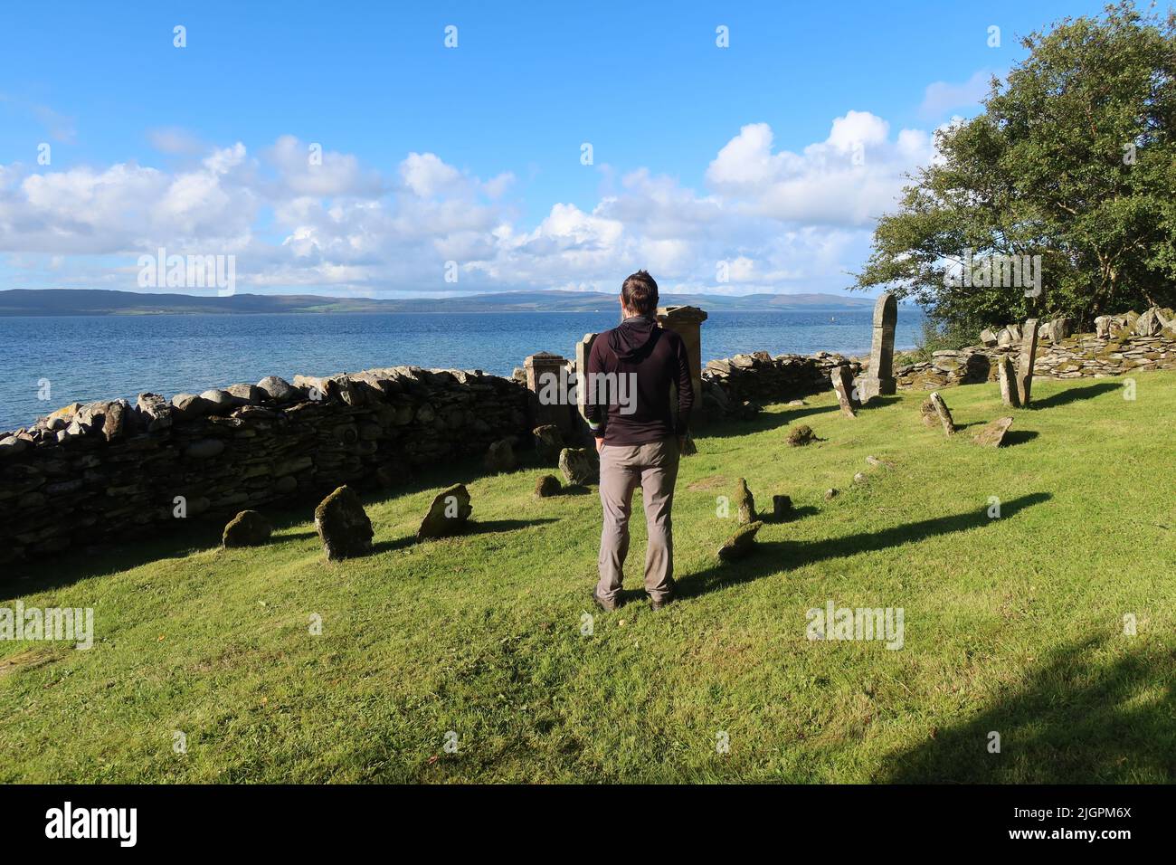 Solo Hiker. Arran Coastal Way. Isle of Arran. North Ayrshire. Scotland ...