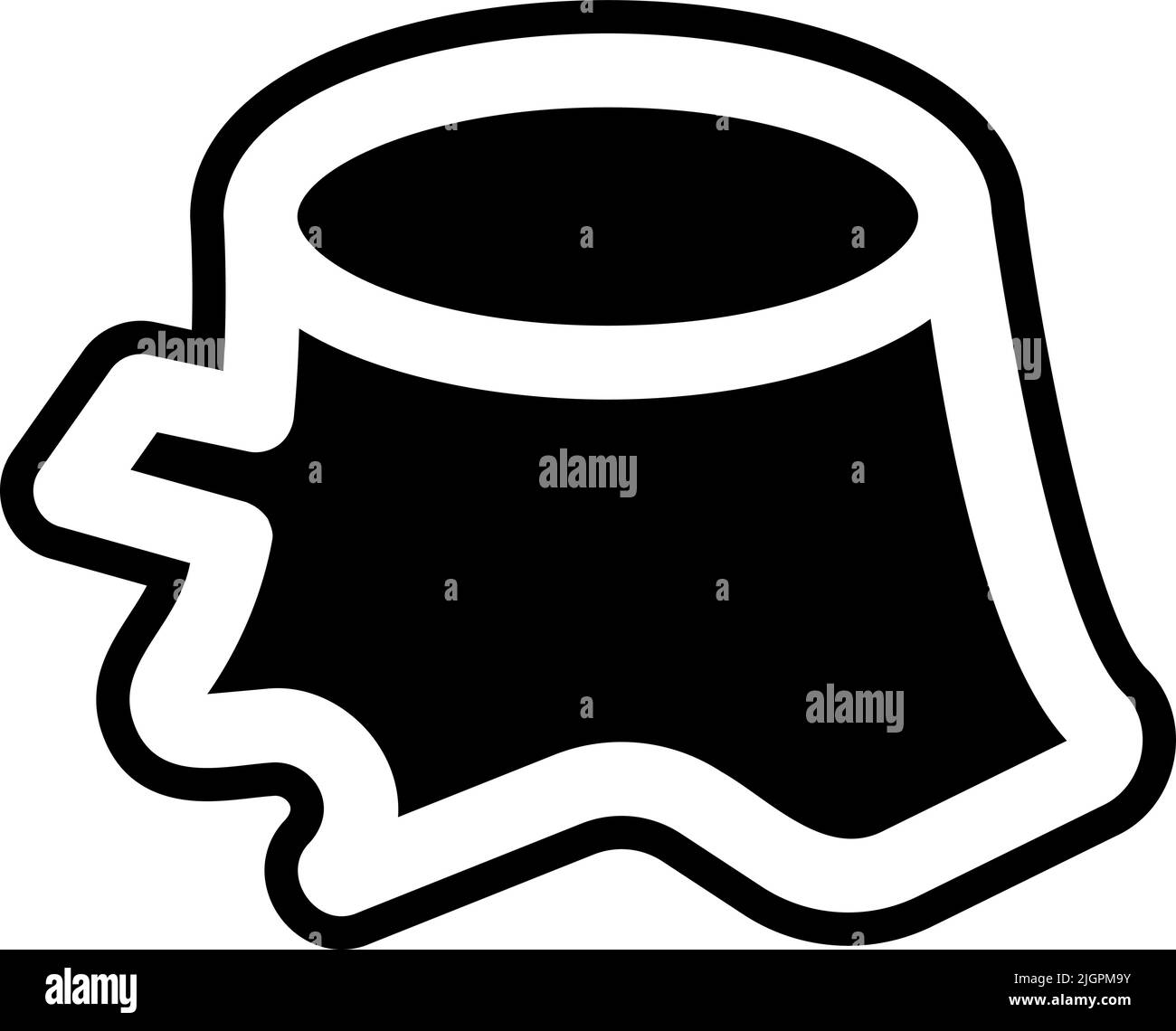 Spring tree stump icon Stock Vector Image & Art - Alamy