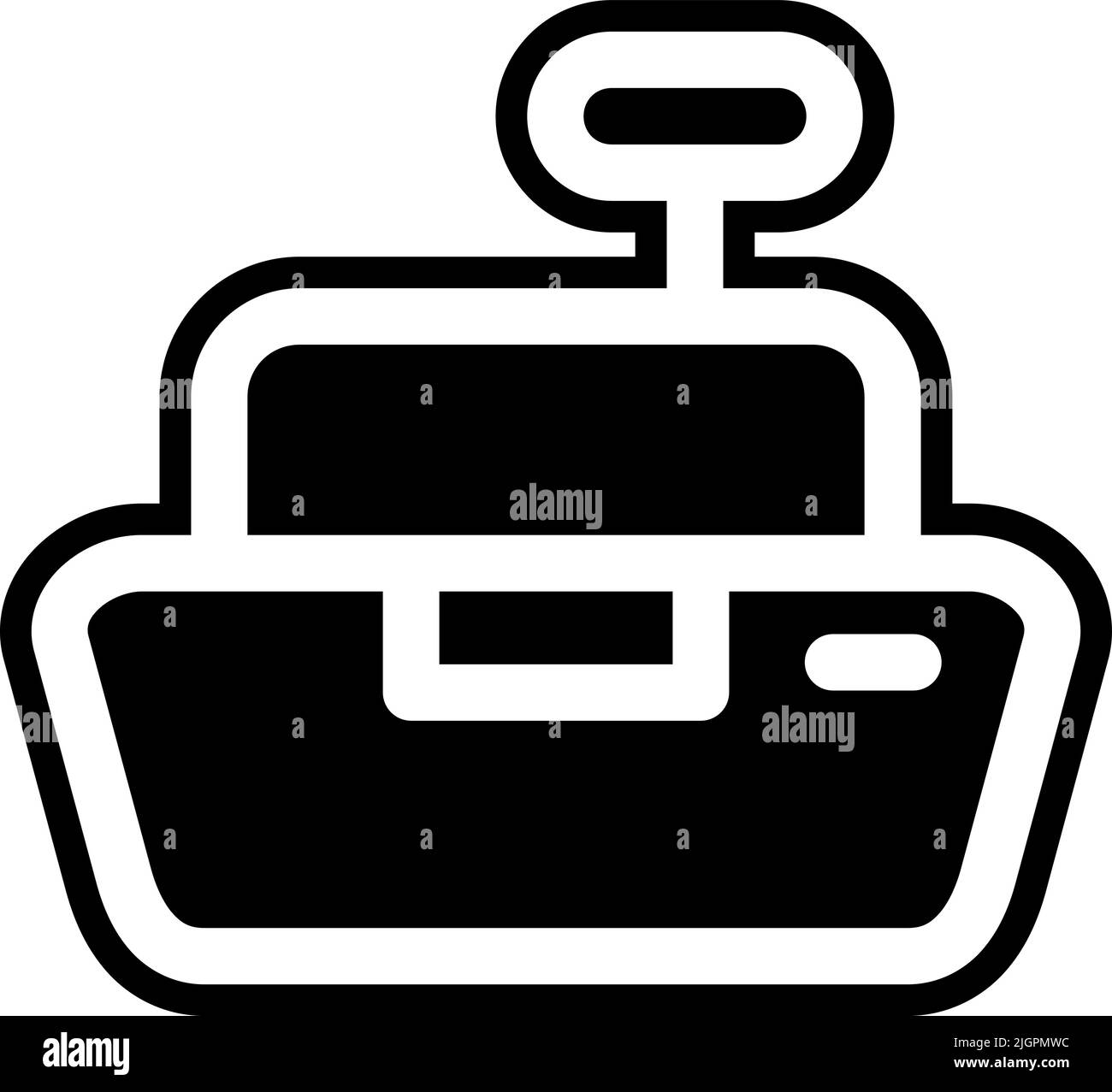Computer cashier design icon Black and White Stock Photos & Images - Alamy