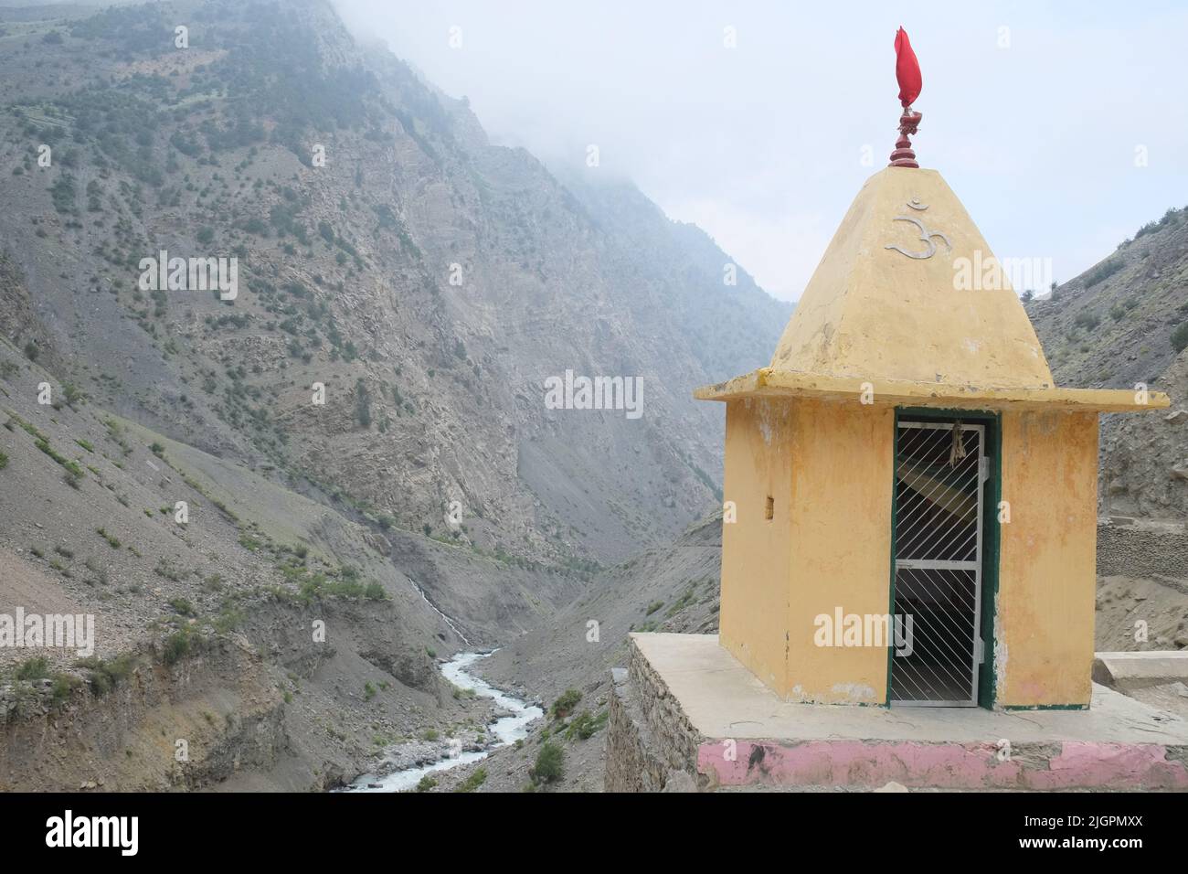 Himalayan village Nesang in Kinnaur, Himachal Pradesh, India Stock ...
