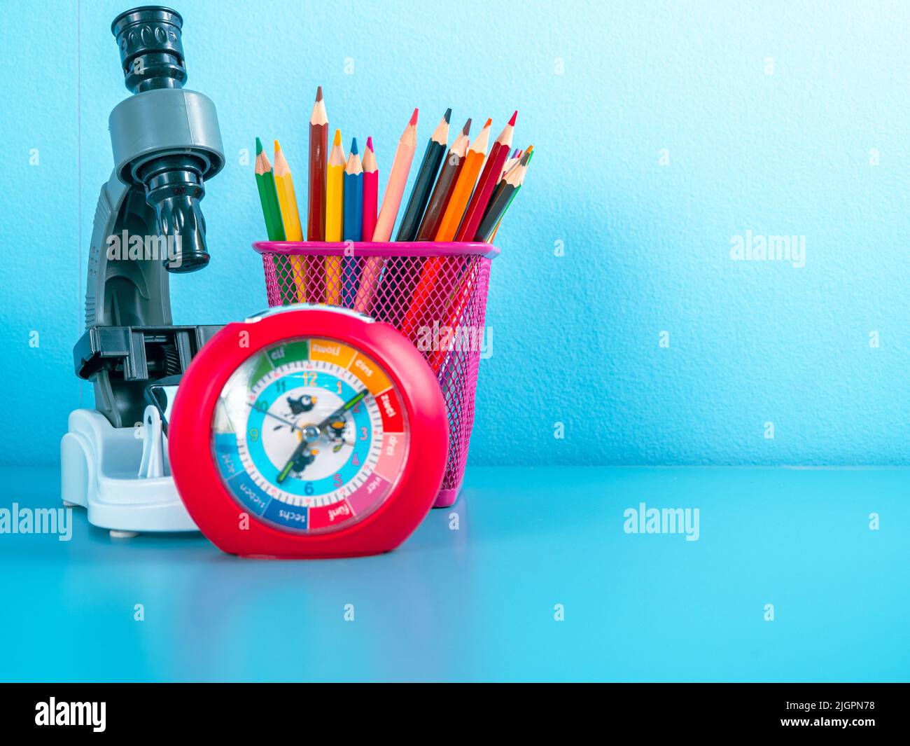 Education and back to school concept. School supplies Stock Photo - Alamy