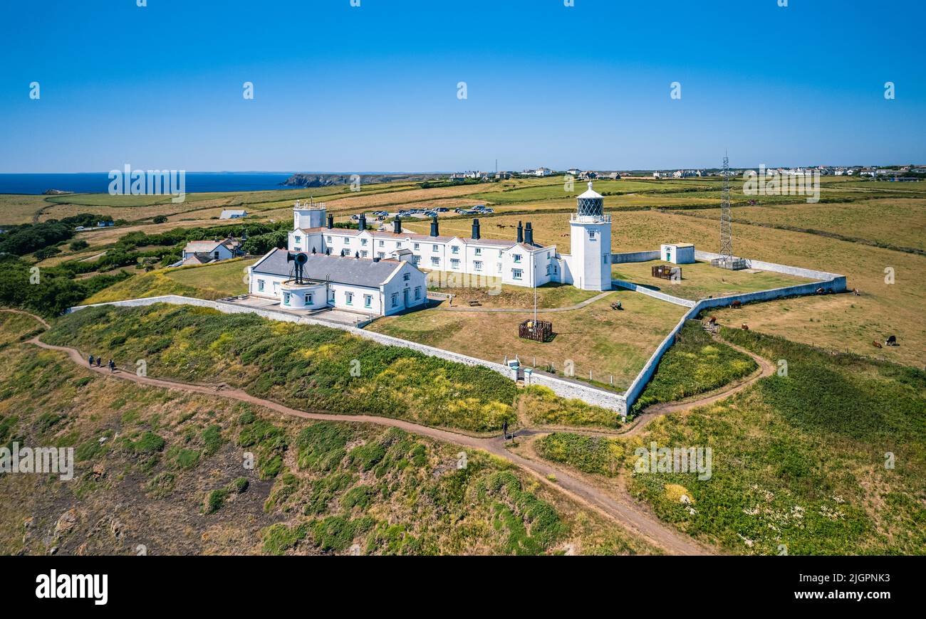 Lizard Lighthouse and Housel Bay Cliffs, Lizard, Helston, Cornwall ...