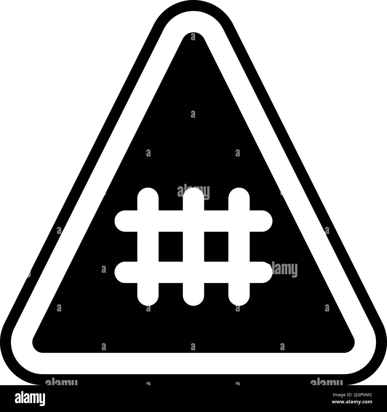 Traffic signs railroad crossing icon Stock Vector Image & Art - Alamy