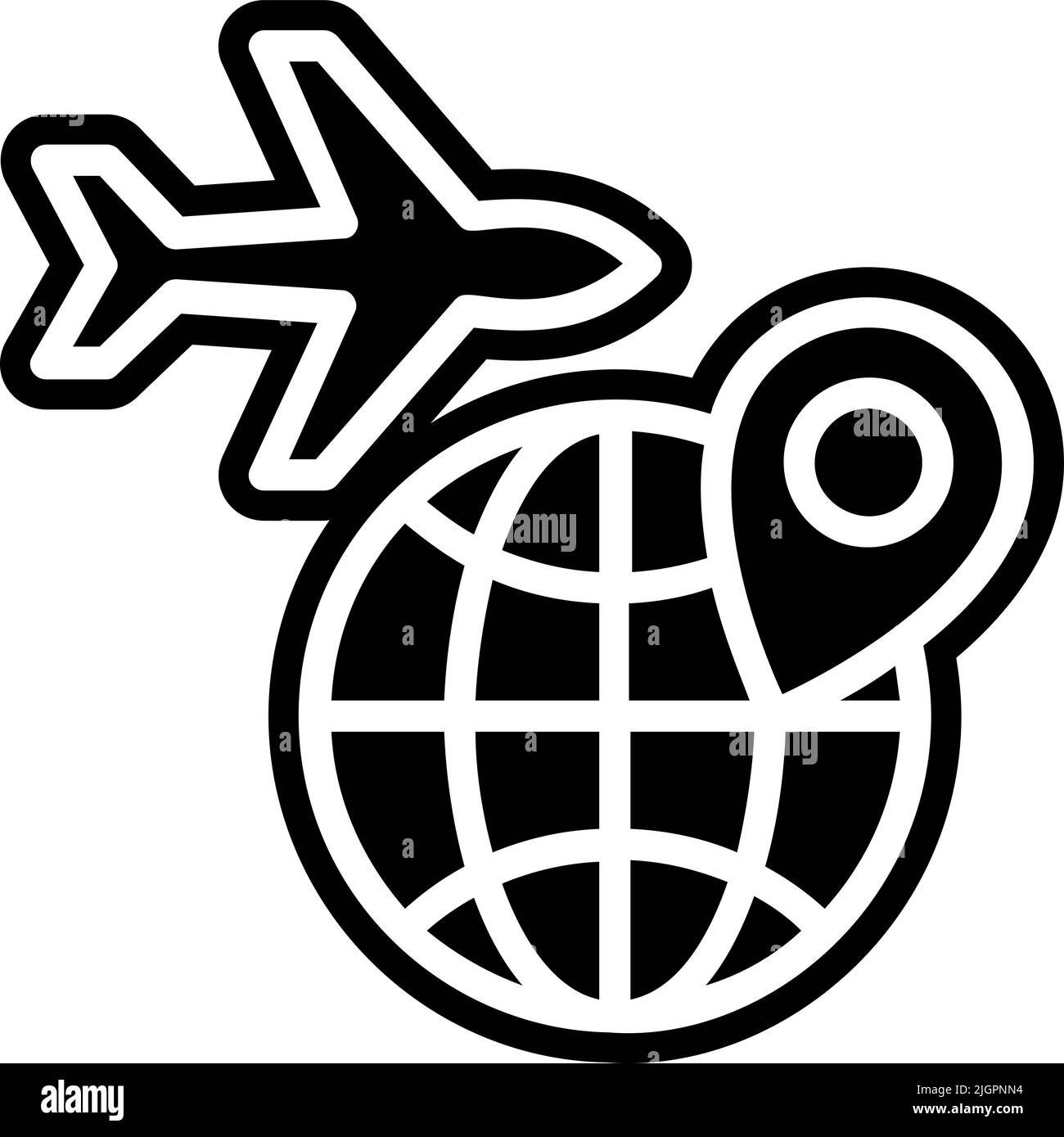 World plane icon Cut Out Stock Images & Pictures - Alamy