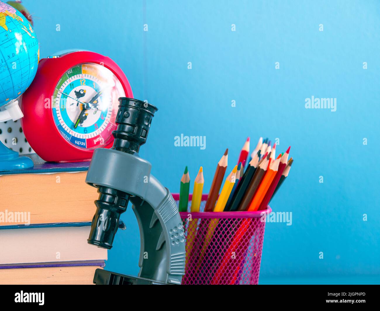 Education and back to school concept. School supplies Stock Photo - Alamy