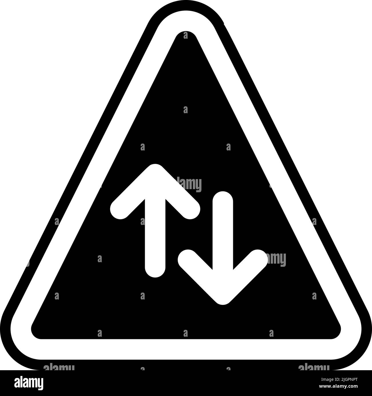 Traffic signs two way Stock Vector Images - Alamy