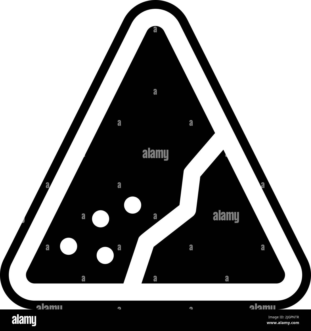 Traffic signs falling rocks icon Stock Vector Image & Art - Alamy