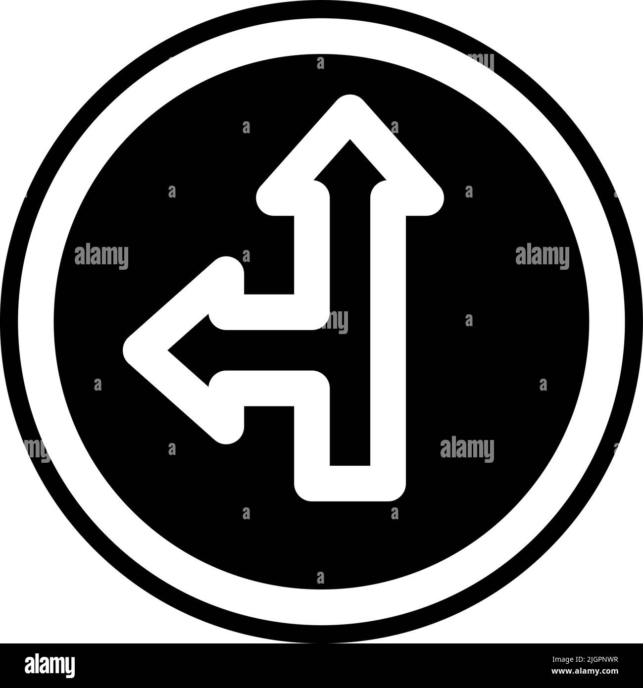 Traffic signs straight icon Stock Vector Image & Art - Alamy