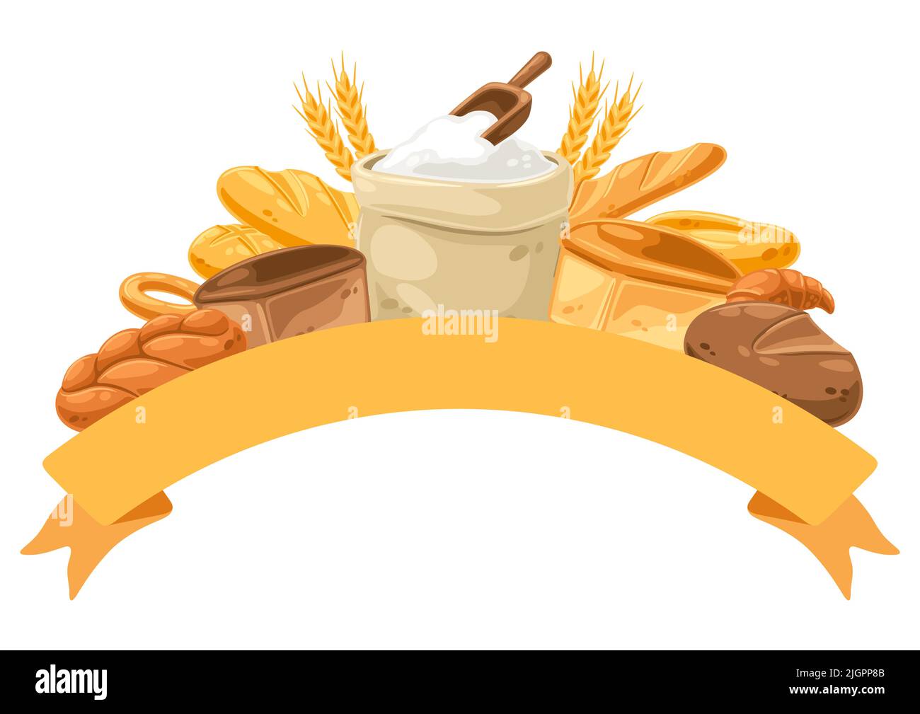 Background with bread and all for baking. Image for bakeries and ...