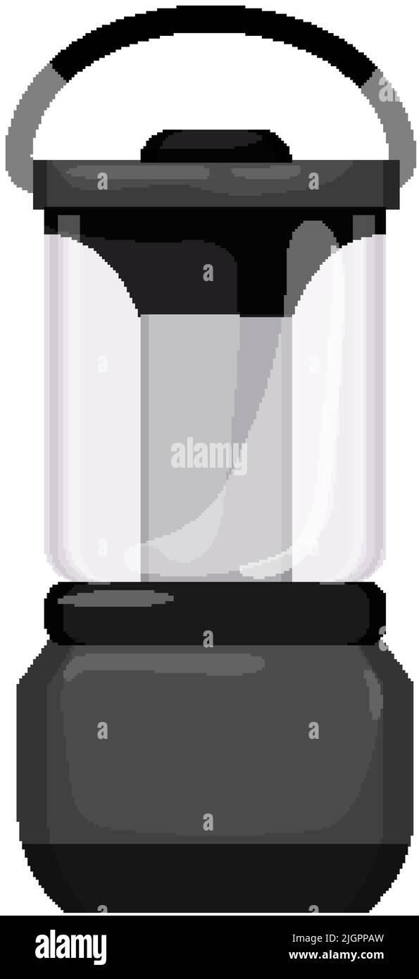 night lantern camp lamp cartoon vector illustration Stock Vector Image ...
