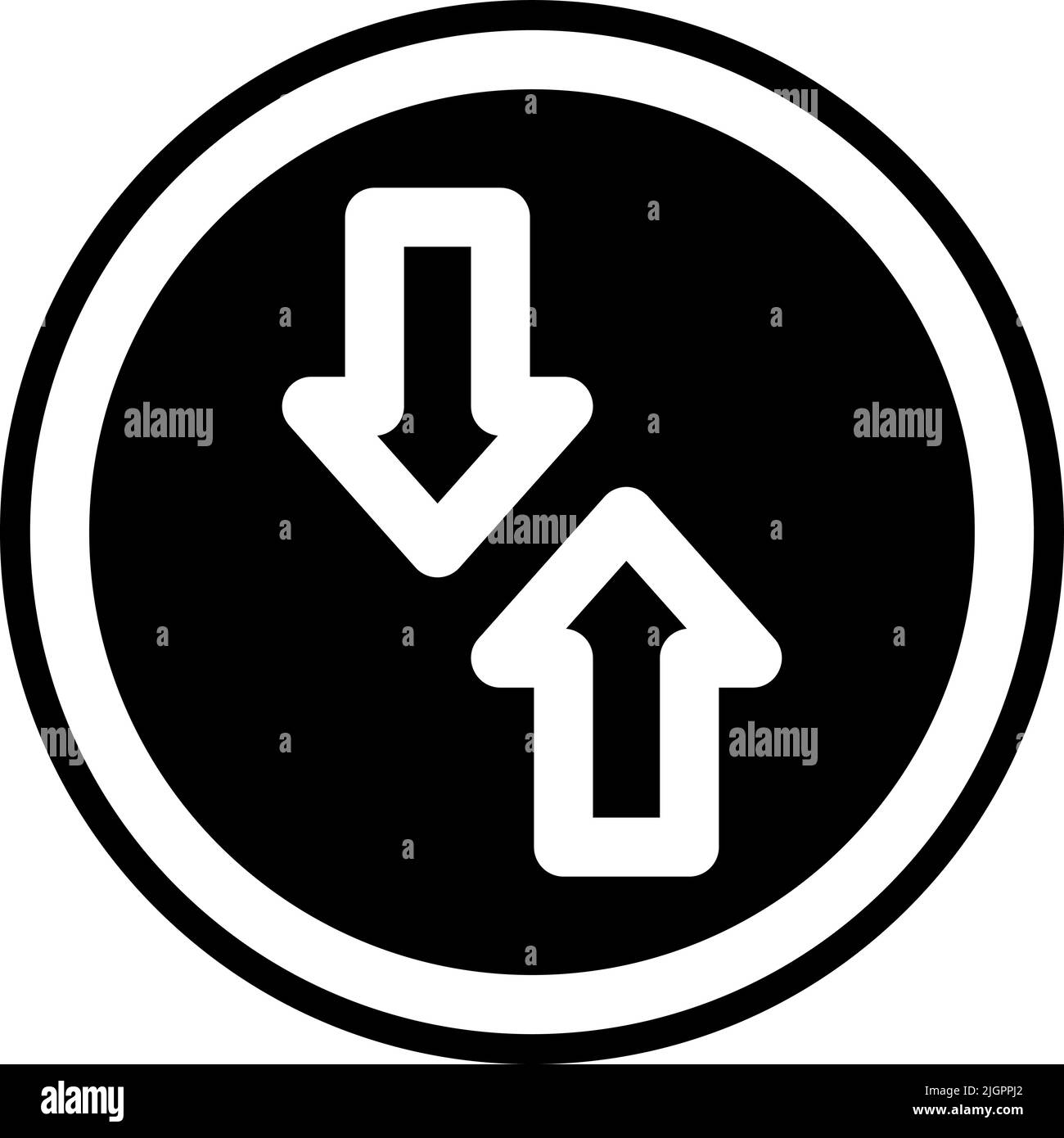 Traffic signs two way Stock Vector Images - Alamy