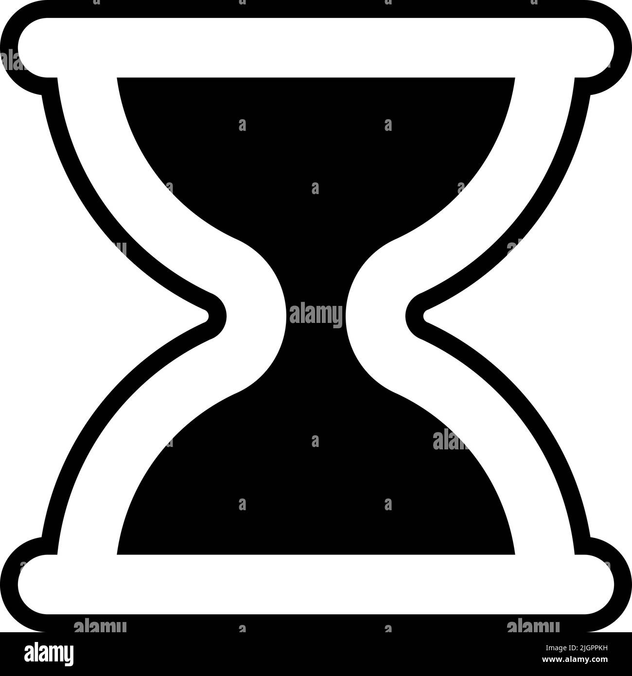 Hourglass internet icon outline Black and White Stock Photos & Images ...