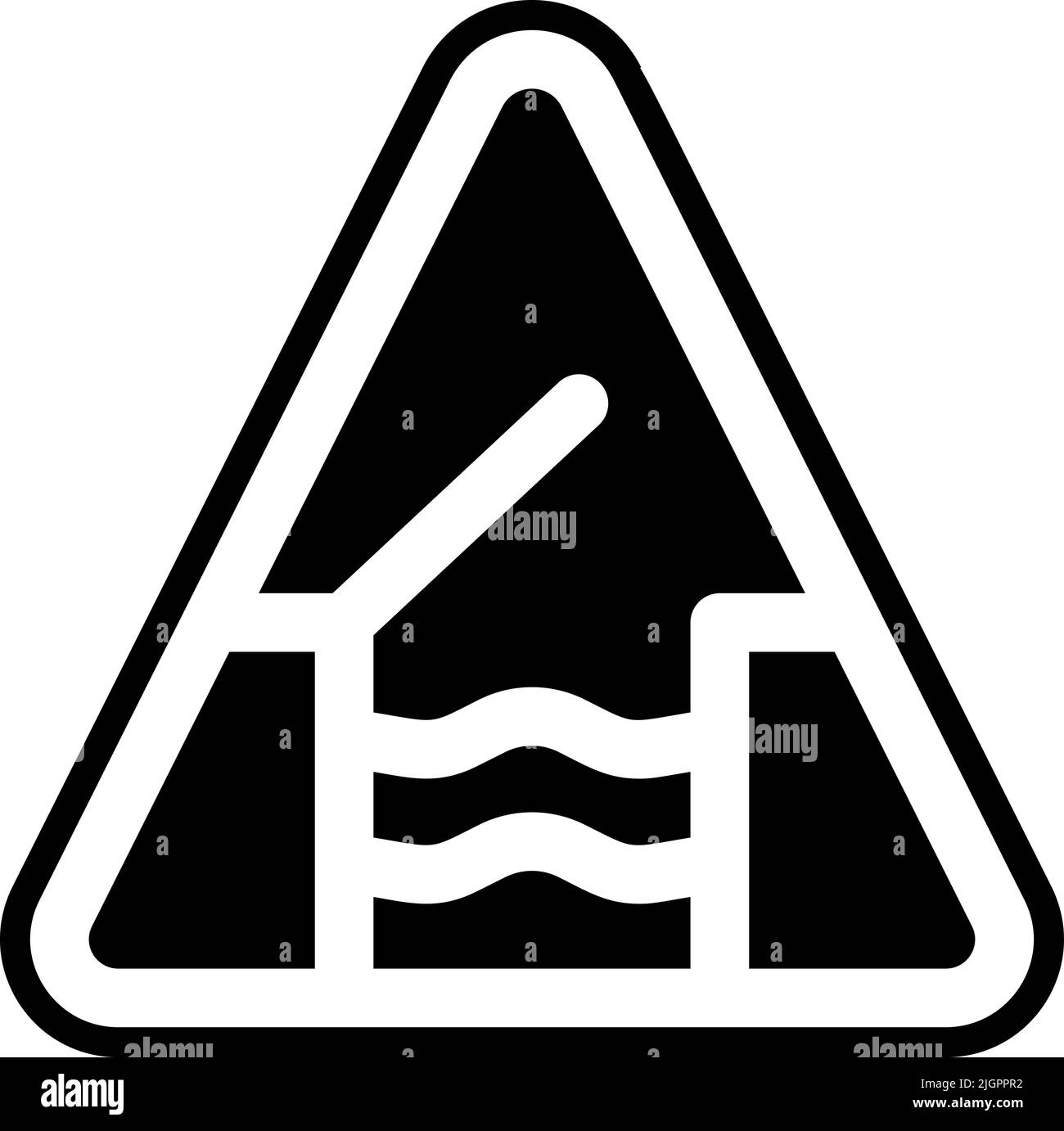 Stop drawbridge sign warning bridge Stock Vector Images - Alamy