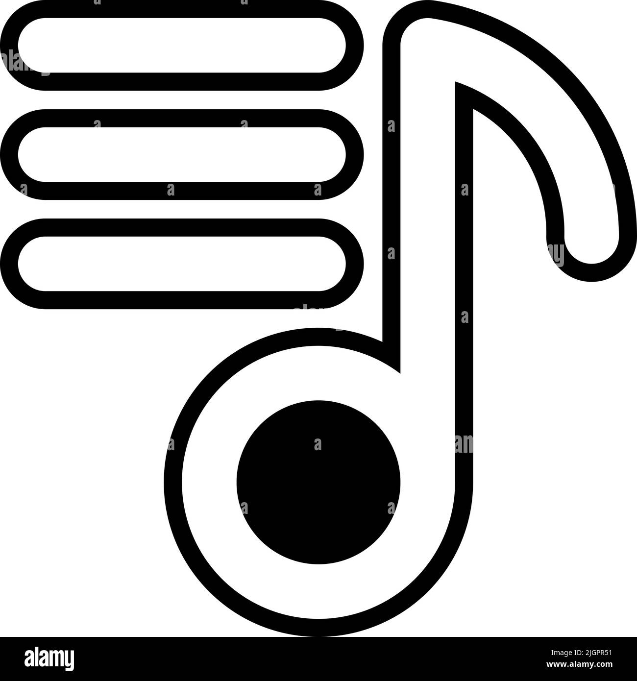 Playlist icon Black and White Stock Photos & Images - Alamy