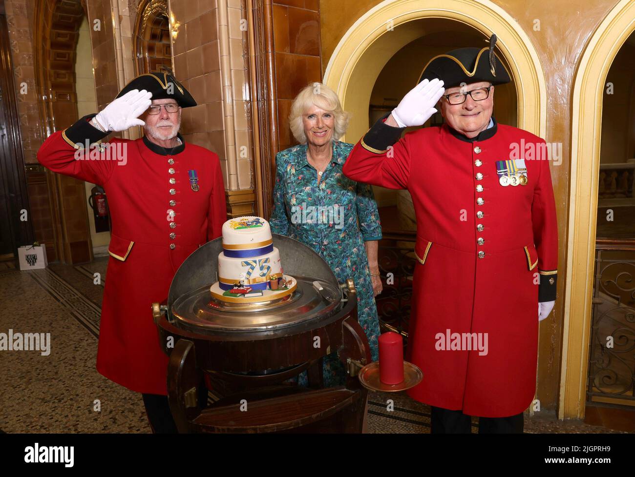 (left to right) Roy Palmer, the Duchess of Cornwall and Colin Thackeray ...