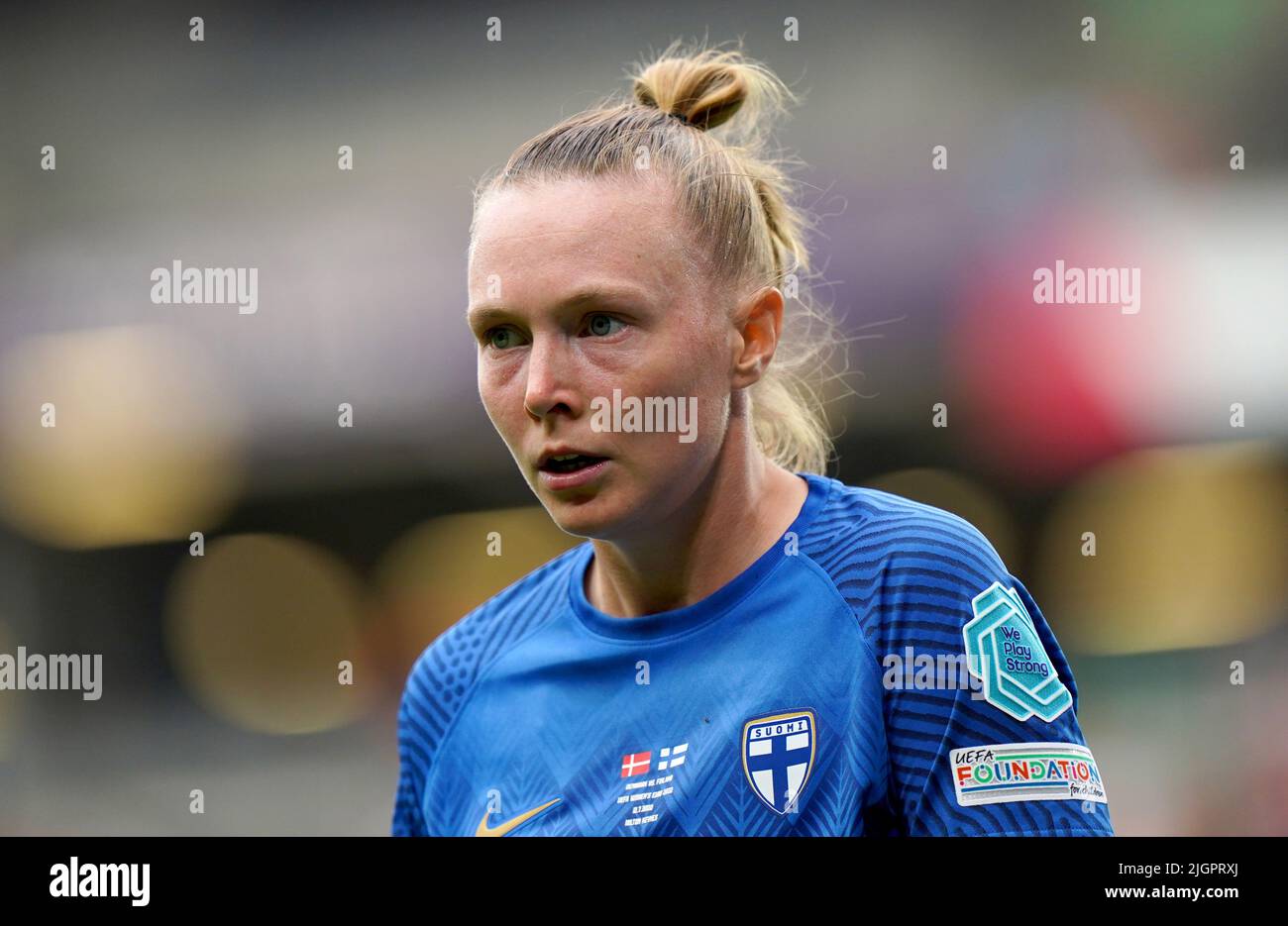 Finland’s Sanni Franssi looks on during the UEFA Women's Euro 2022 ...