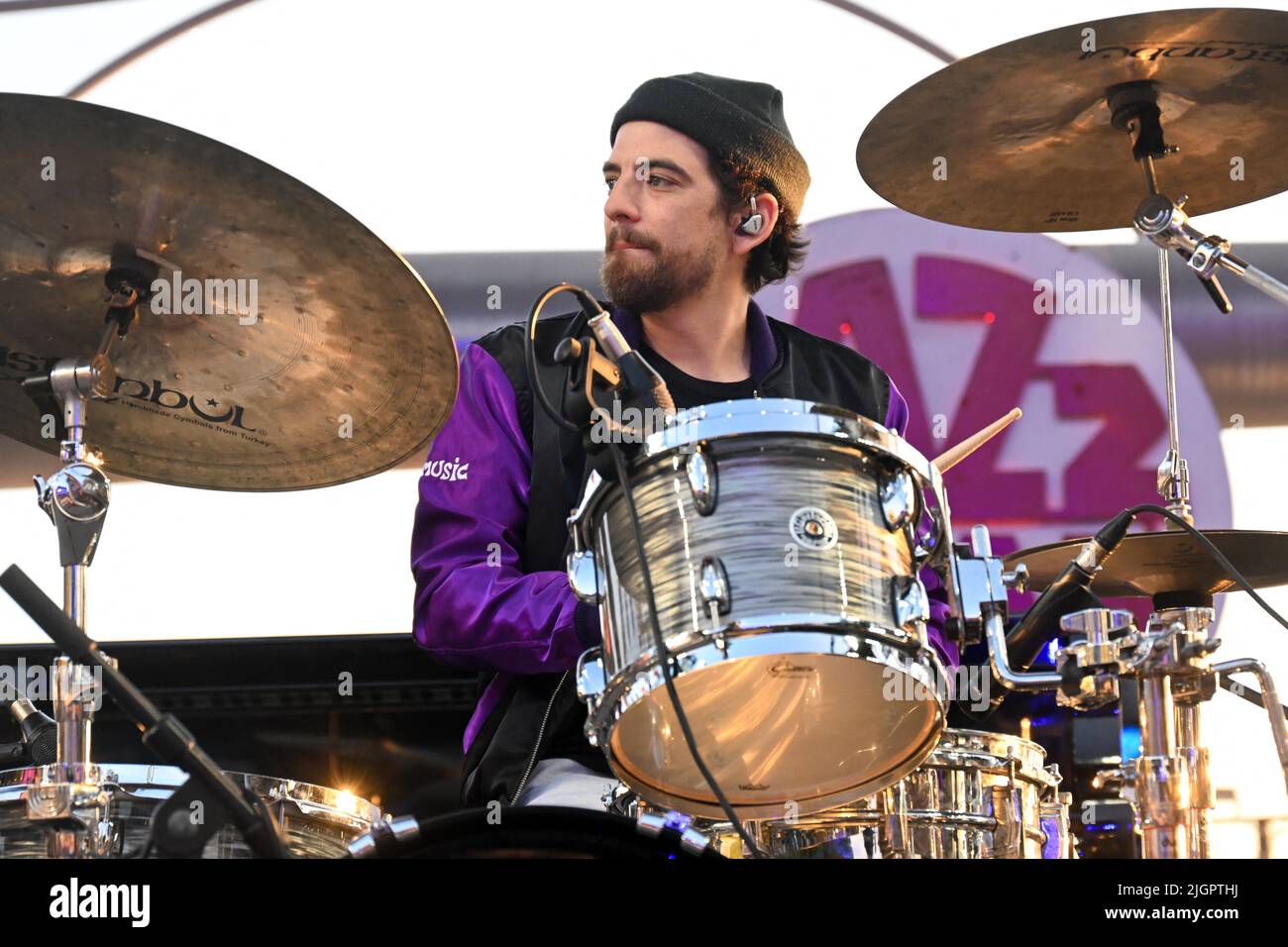Antibes, France, July 10, 2022, Dan Weiss from Delvon Lamarr Organ Trio ...