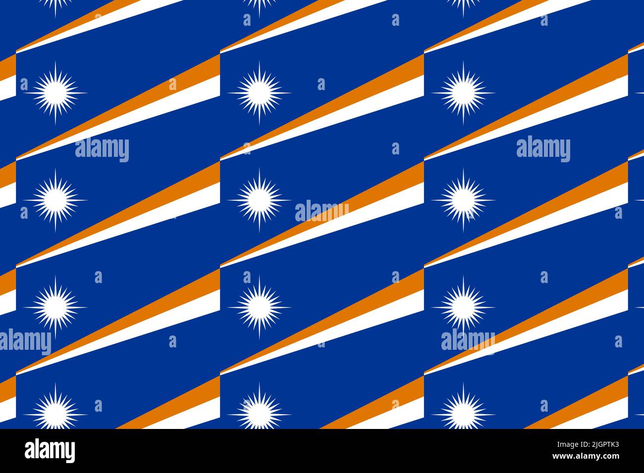 Geometric pattern in the colors of the national flag of Marshall ...