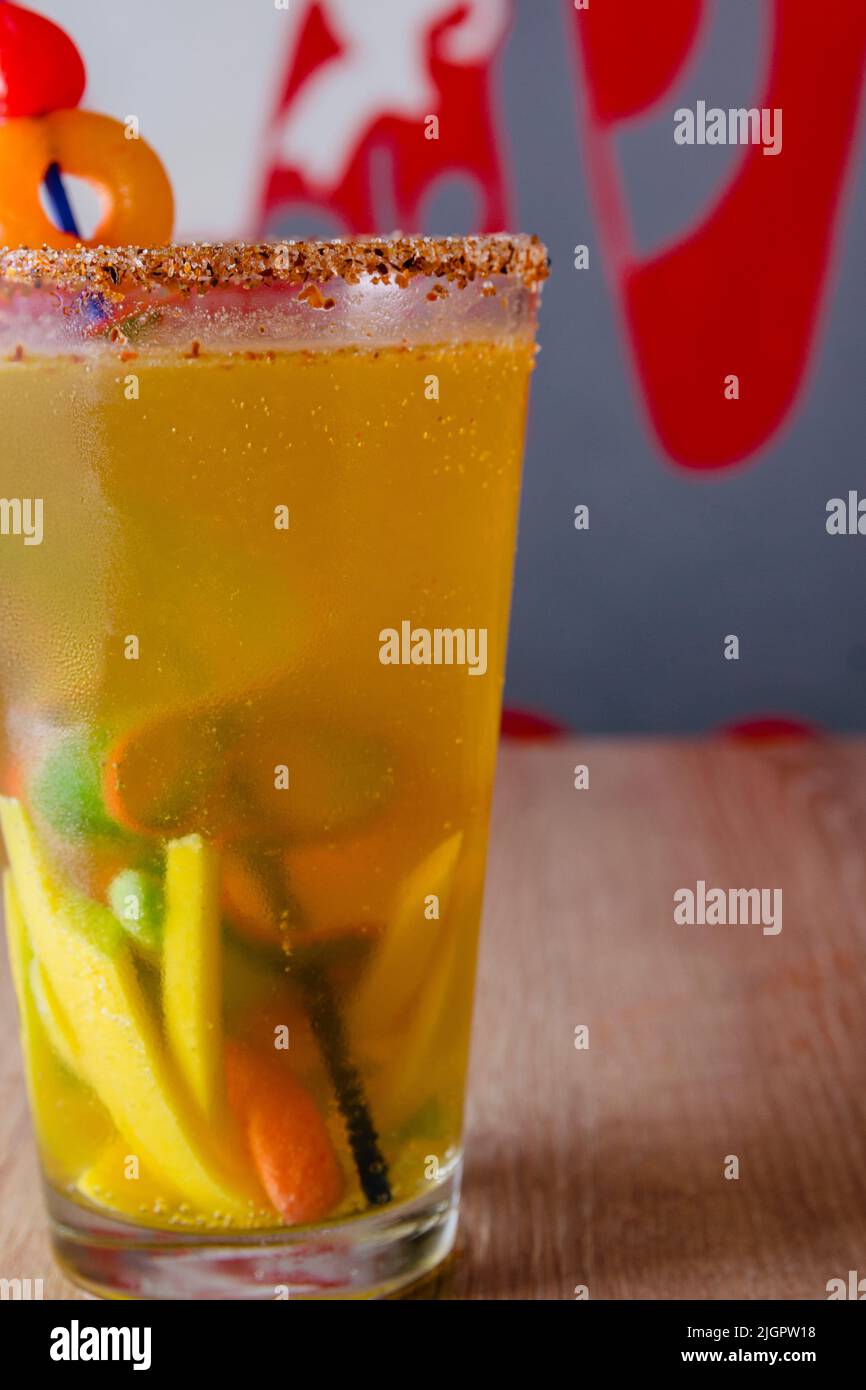 Delicious refreshing drink with natural fruit to enjoy with friends ...