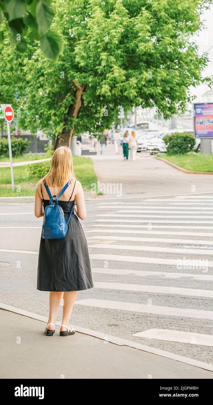 Woman sundress rear view hi-res stock photography and images - Alamy