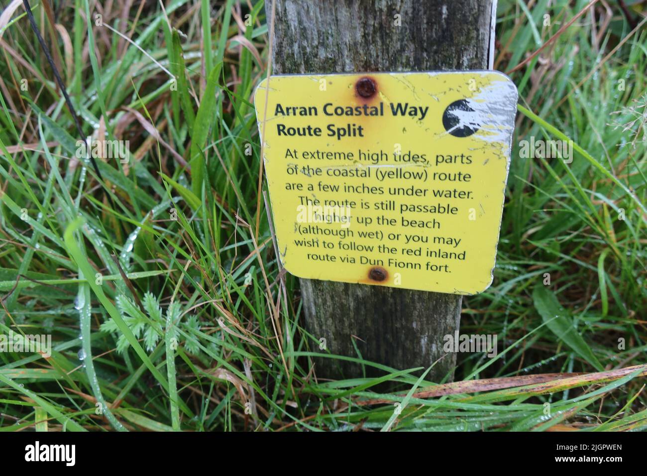 Arran coastal way sign hi-res stock photography and images - Alamy