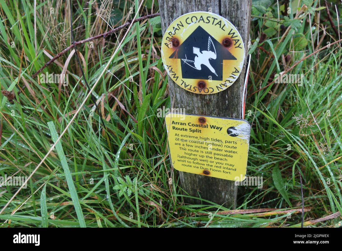 Arran coastal way sign hi-res stock photography and images - Alamy