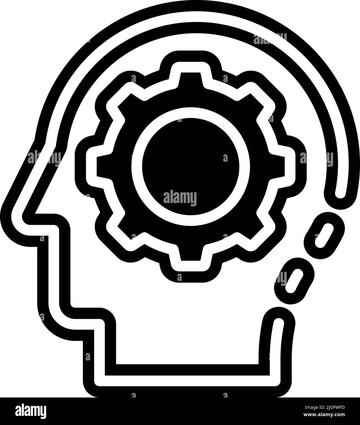Gear cogwheel line icons Black and White Stock Photos & Images - Alamy